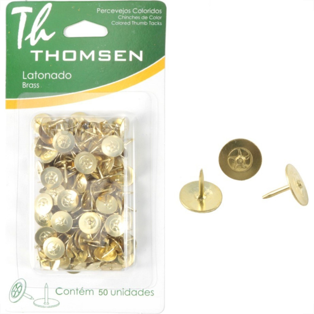 Percevejos : Percevejo Thomsen Latonado Cartela Com 50 Pecas ...