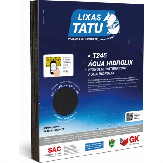 Ferragens : Lixa D Agua Tatu Hidrolix Gk 220 ./ Kit Com 50 ...