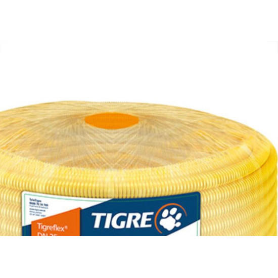 Eletrica : Conduite Corrugado Amarelo.Tigre C 3/4-25Mm Rl50